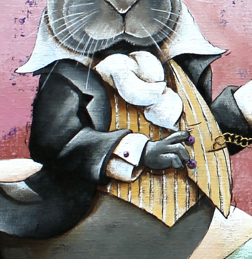 Susan Ruiter - Snuggles portrait of rabbit pet in wonderland Dutch artist