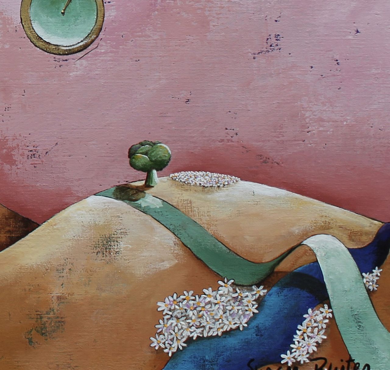 Susan Ruiter - Snuggles portrait of rabbit pet in wonderland Dutch artist