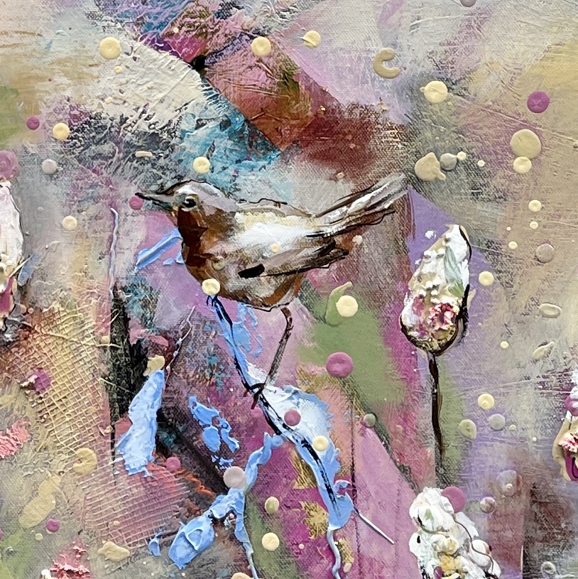 Susan Ruiter - Colorful Landscape artwork with birds and nature by artist